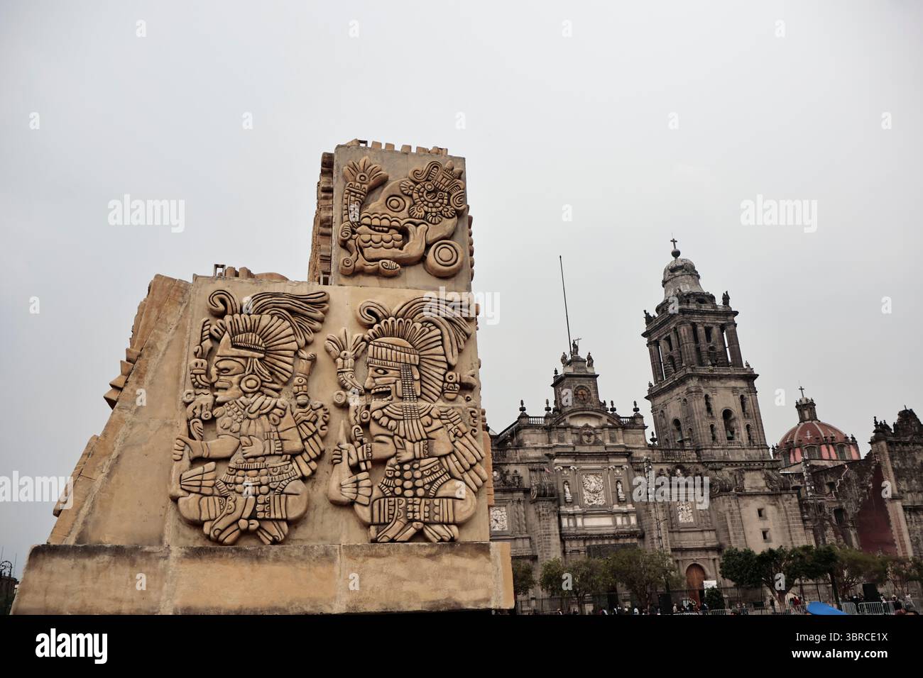 July 11, 2025, Mexico, Cdmx, Mexico: With giant pre-Hispanic figures ...