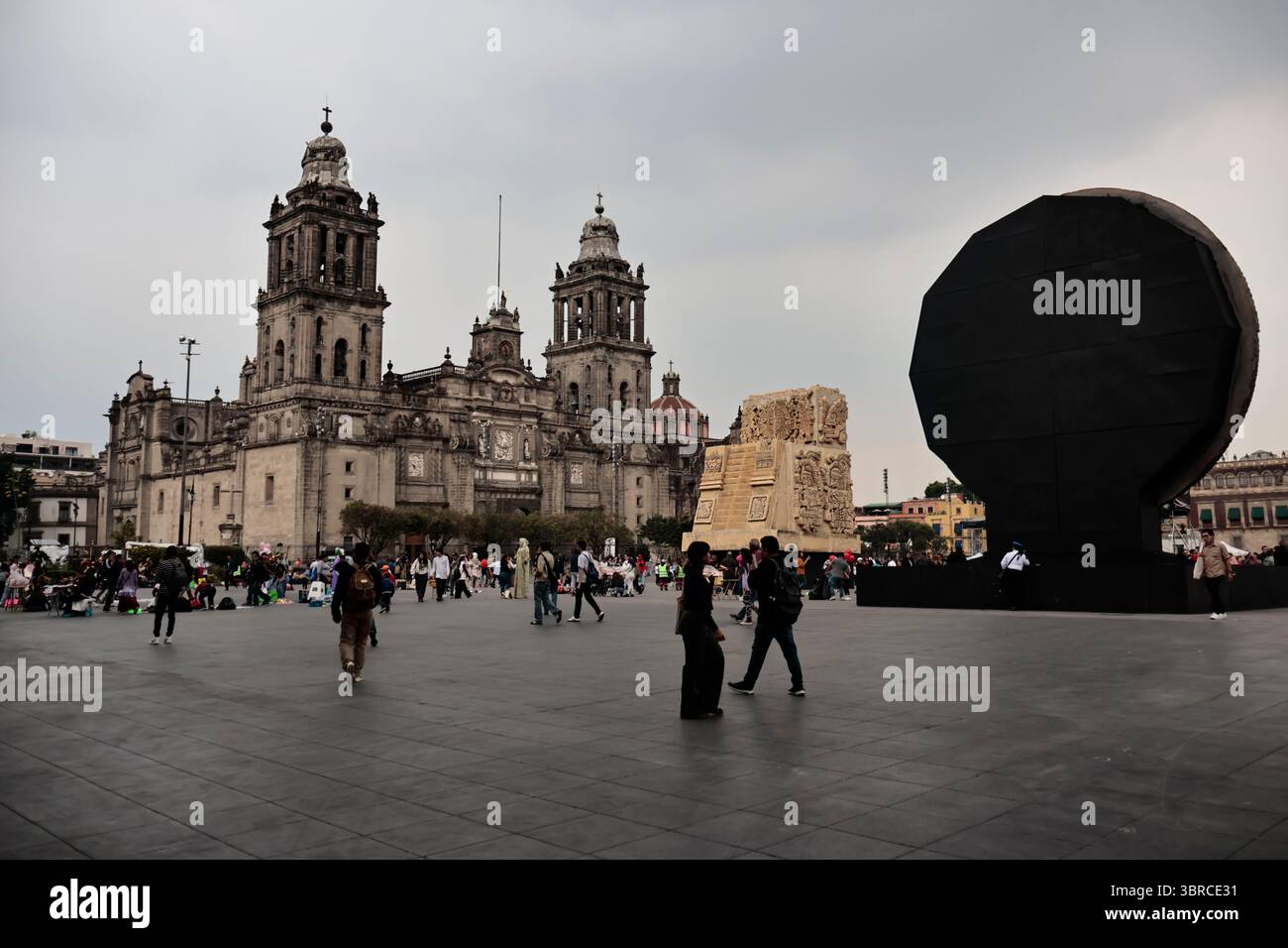 July 11, 2025, Mexico, Cdmx, Mexico: With giant pre-Hispanic figures ...