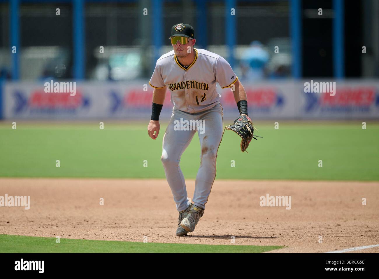 Bradenton Marauders first baseman Derek Berg (12) during an MiLB ...
