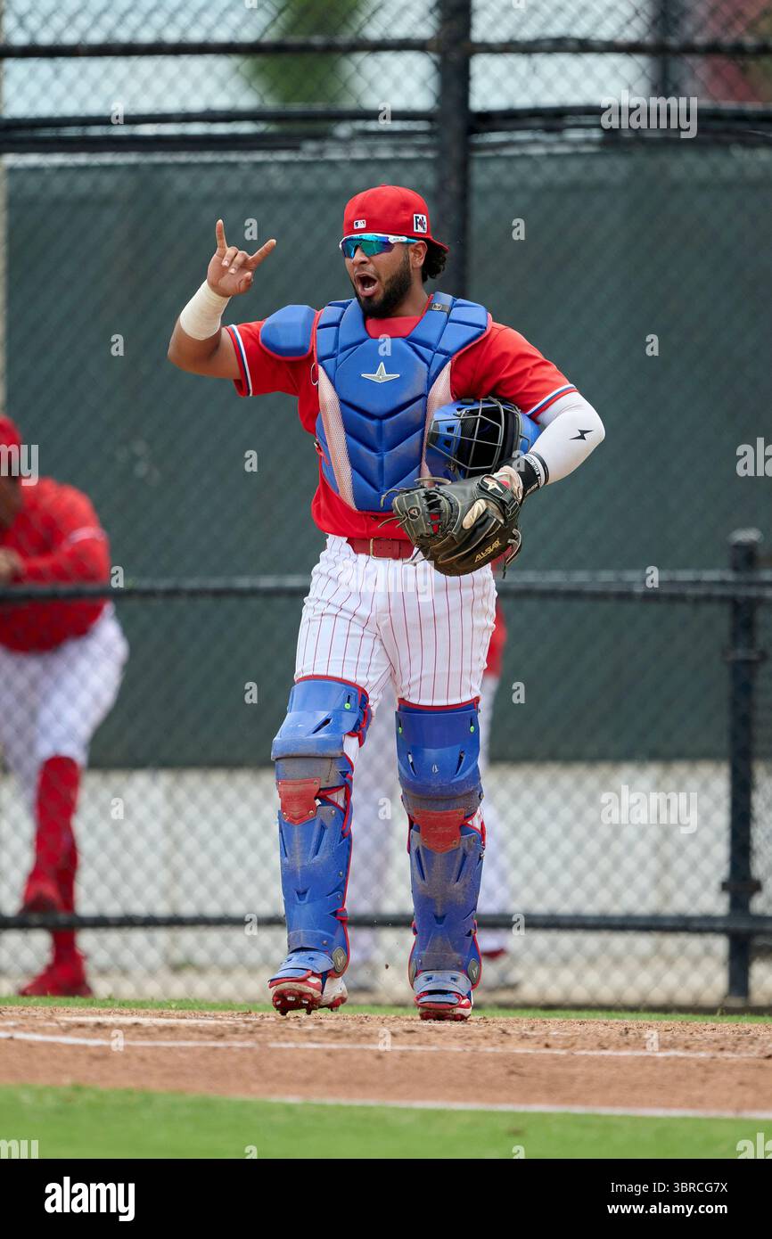 FCL Phillies first baseman Angel Mata (29) during an MiLB Florida ...