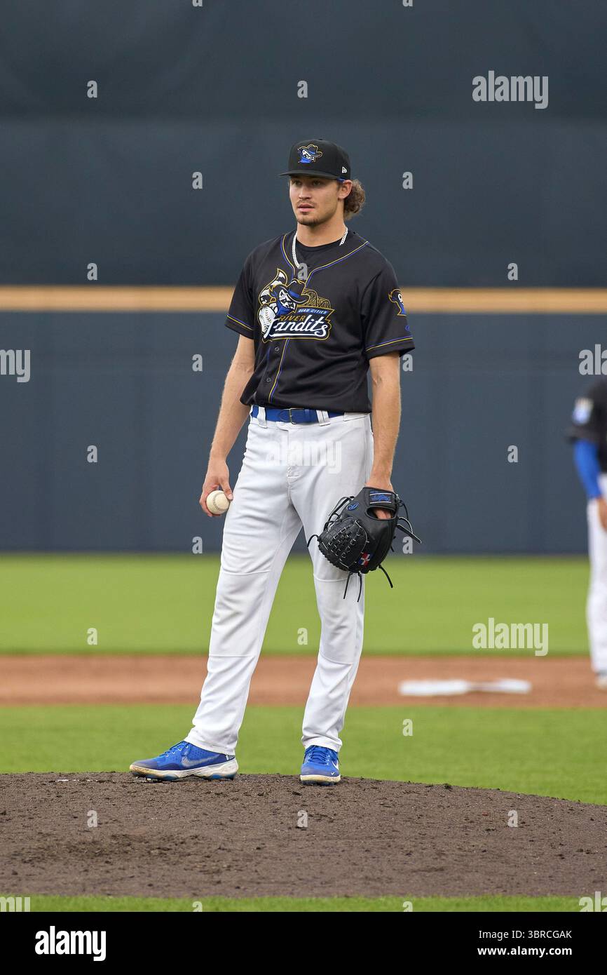 Quad Cities River Bandits pitcher Josh Hansell (24) during an MiLB Midwest League baseball game ...