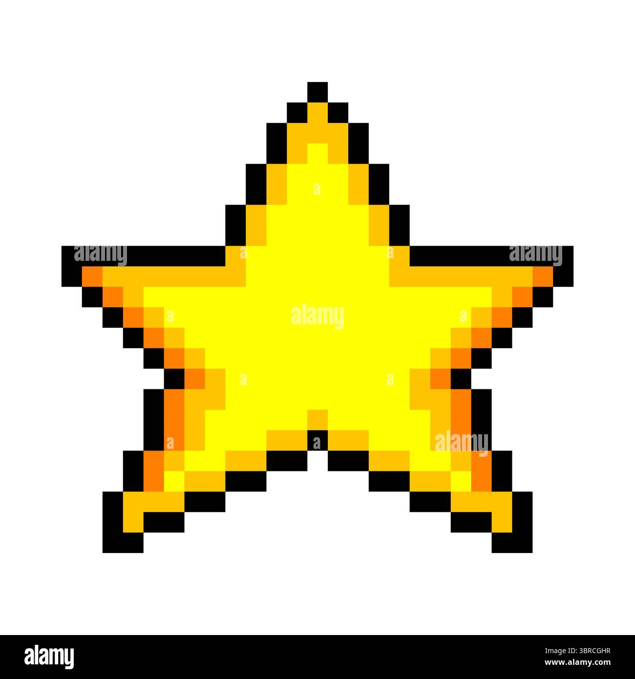 Yellow star in pixel art style Stock Vector Image & Art - Alamy