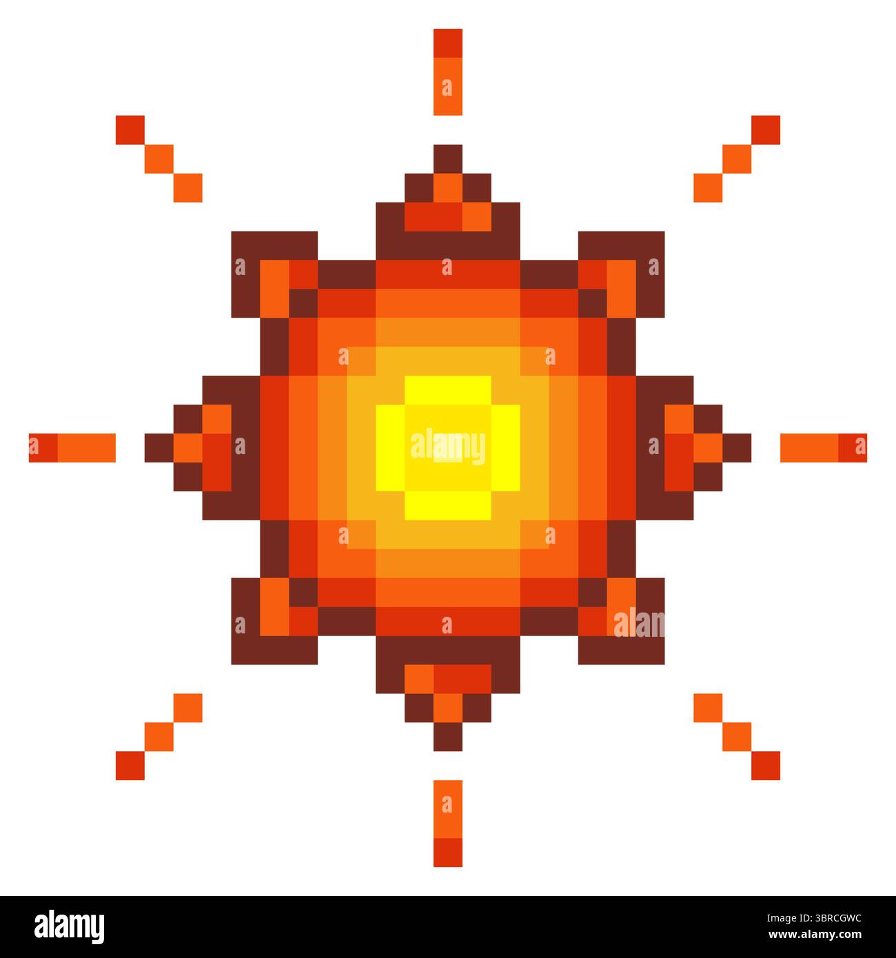Pixel art yellow sun Stock Vector Images - Alamy