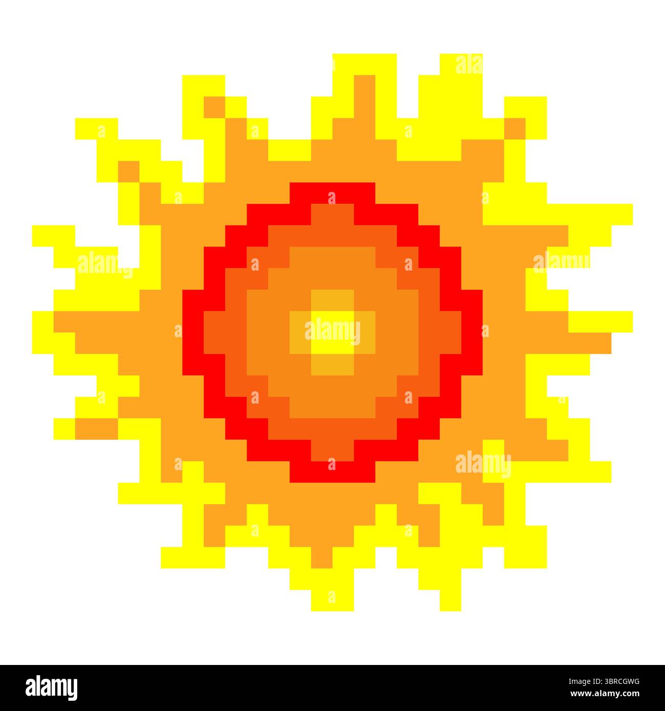 Pixel art yellow sun Stock Vector Images - Alamy