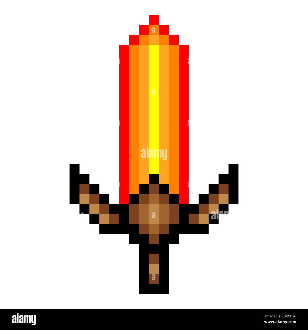 Flaming sword in pixel art style Stock Vector Image & Art - Alamy