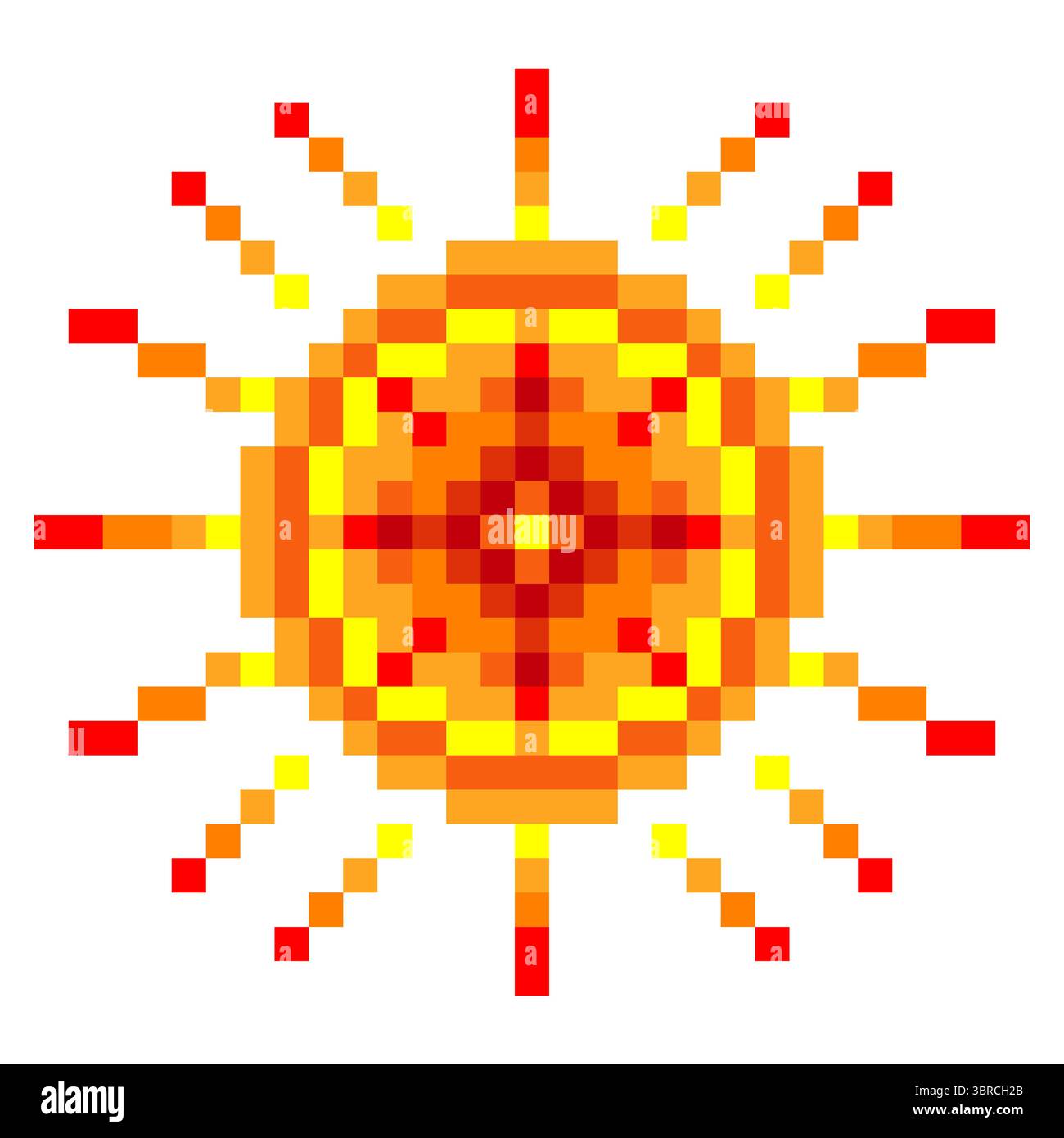 Pixel art yellow sun Stock Vector Images - Alamy