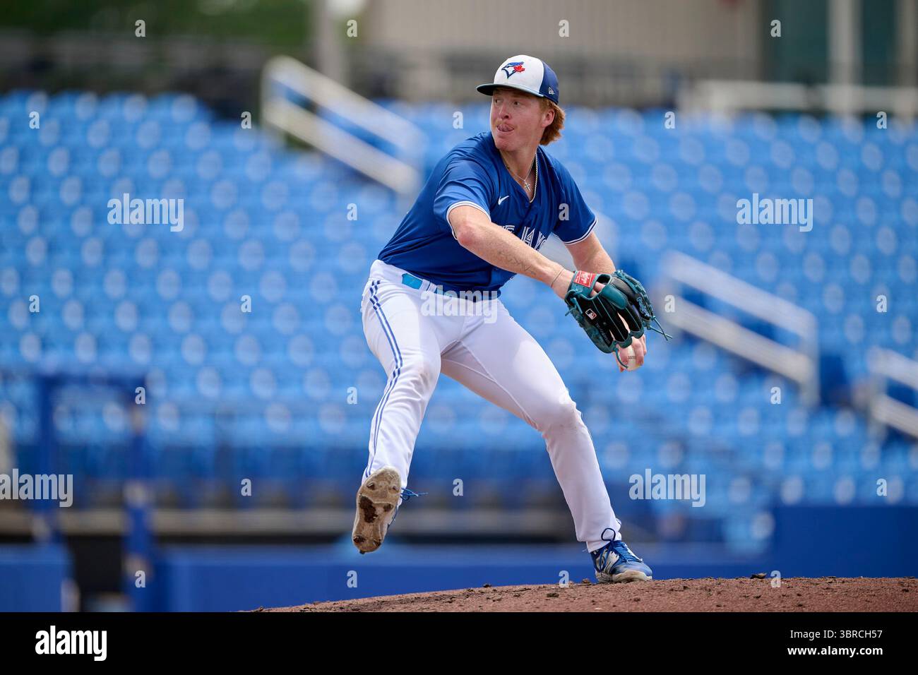 FCL Blue Jays pitcher Johnny King (11) delivers a pitch during during ...