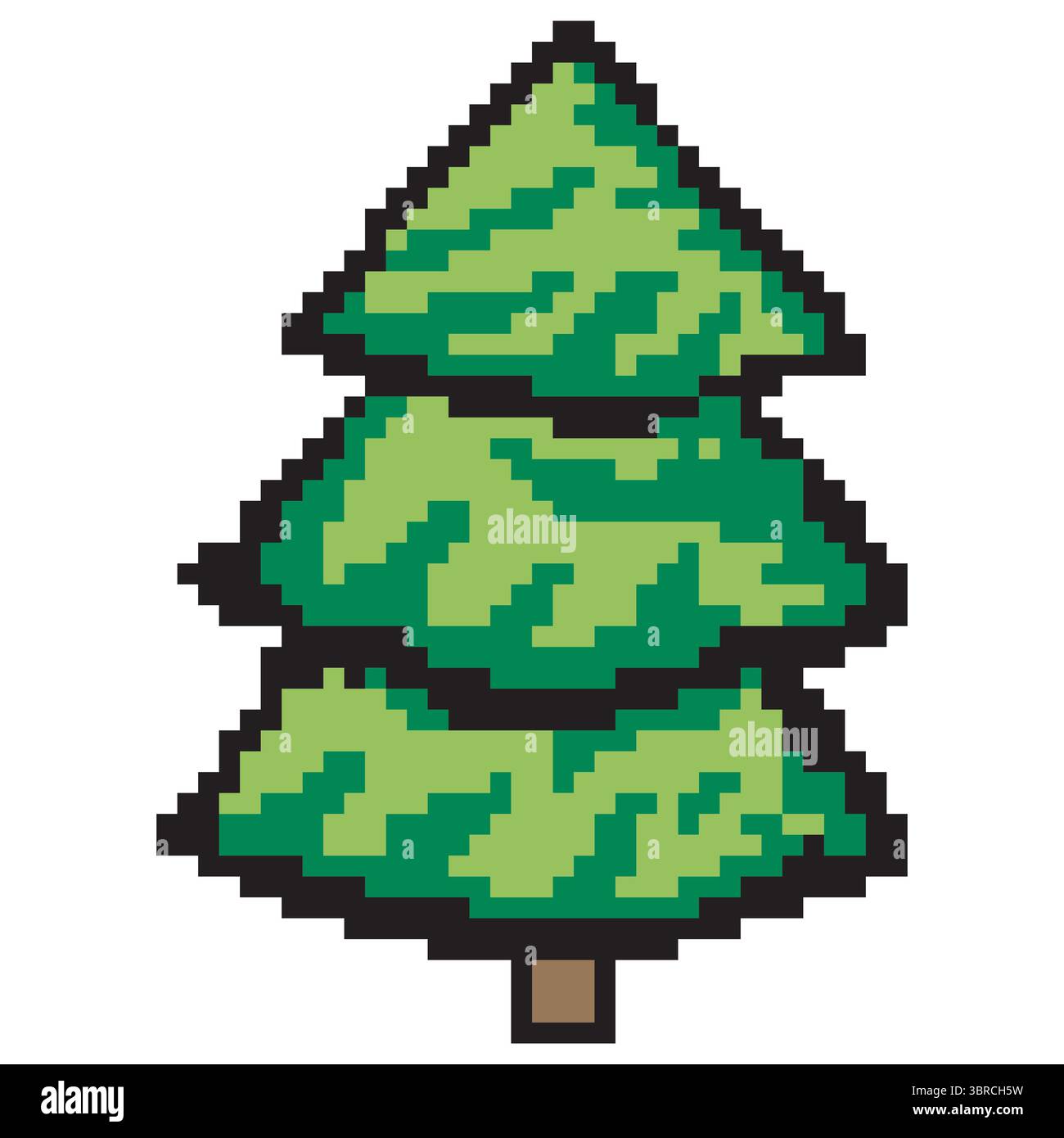 Fir christmas tree pixel art Stock Vector Image & Art - Alamy
