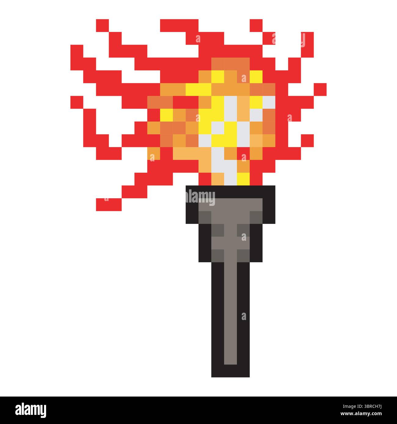 Burning torch icon in Cut Out Stock Images & Pictures - Alamy