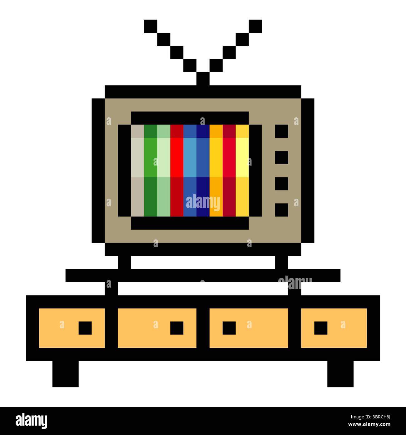 Television set in pixel art style Stock Vector Image & Art - Alamy