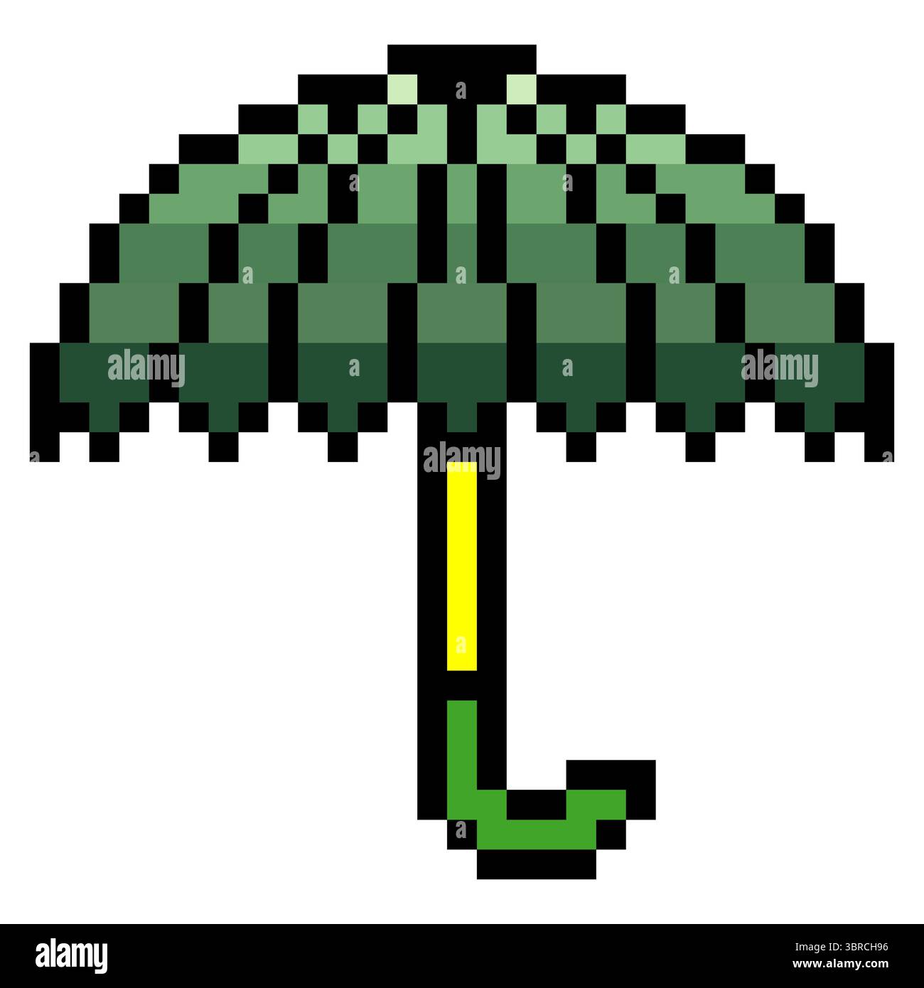 Green umbrella in pixel art style Stock Vector Image & Art - Alamy