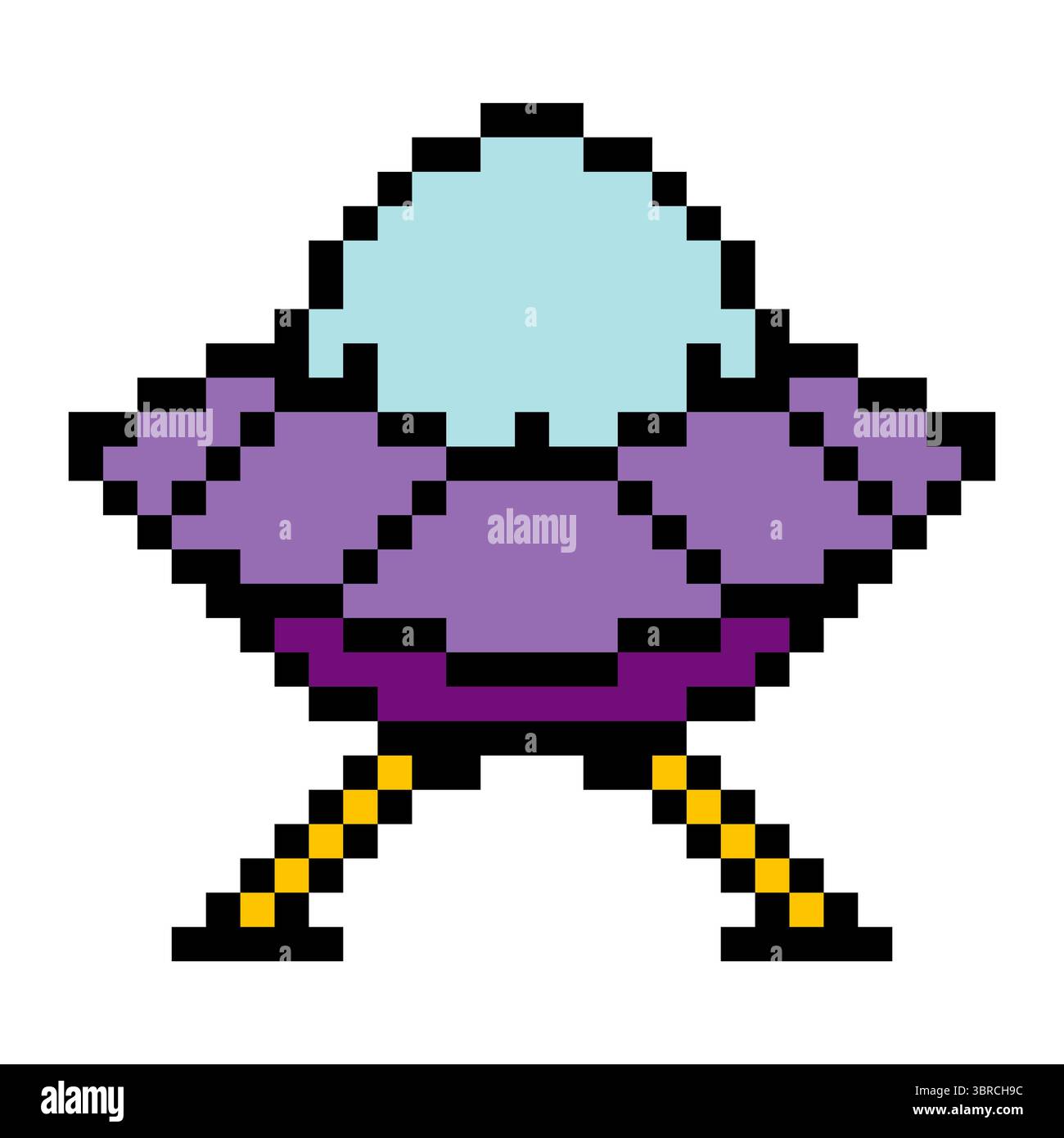 Pixel art ufo spaceship Cut Out Stock Images & Pictures - Alamy