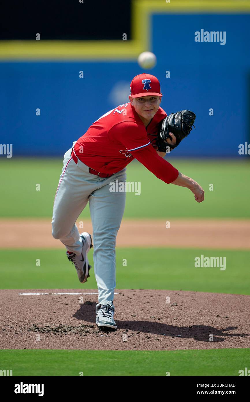 FCL Phillies pitcher Ramon Marquez (60) delivers a pitch during an MiLB ...