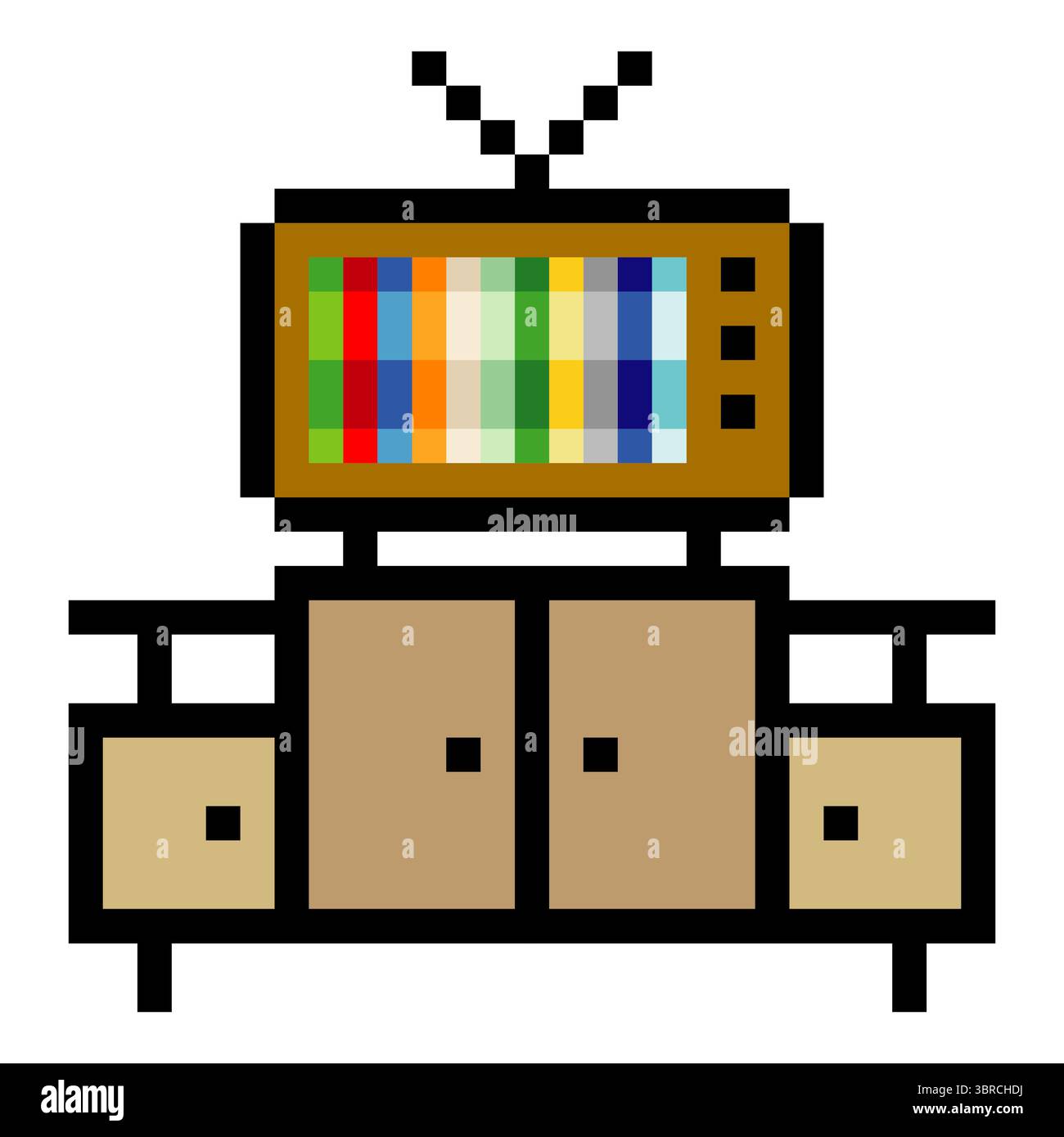 Television set in pixel art style Stock Vector Image & Art - Alamy