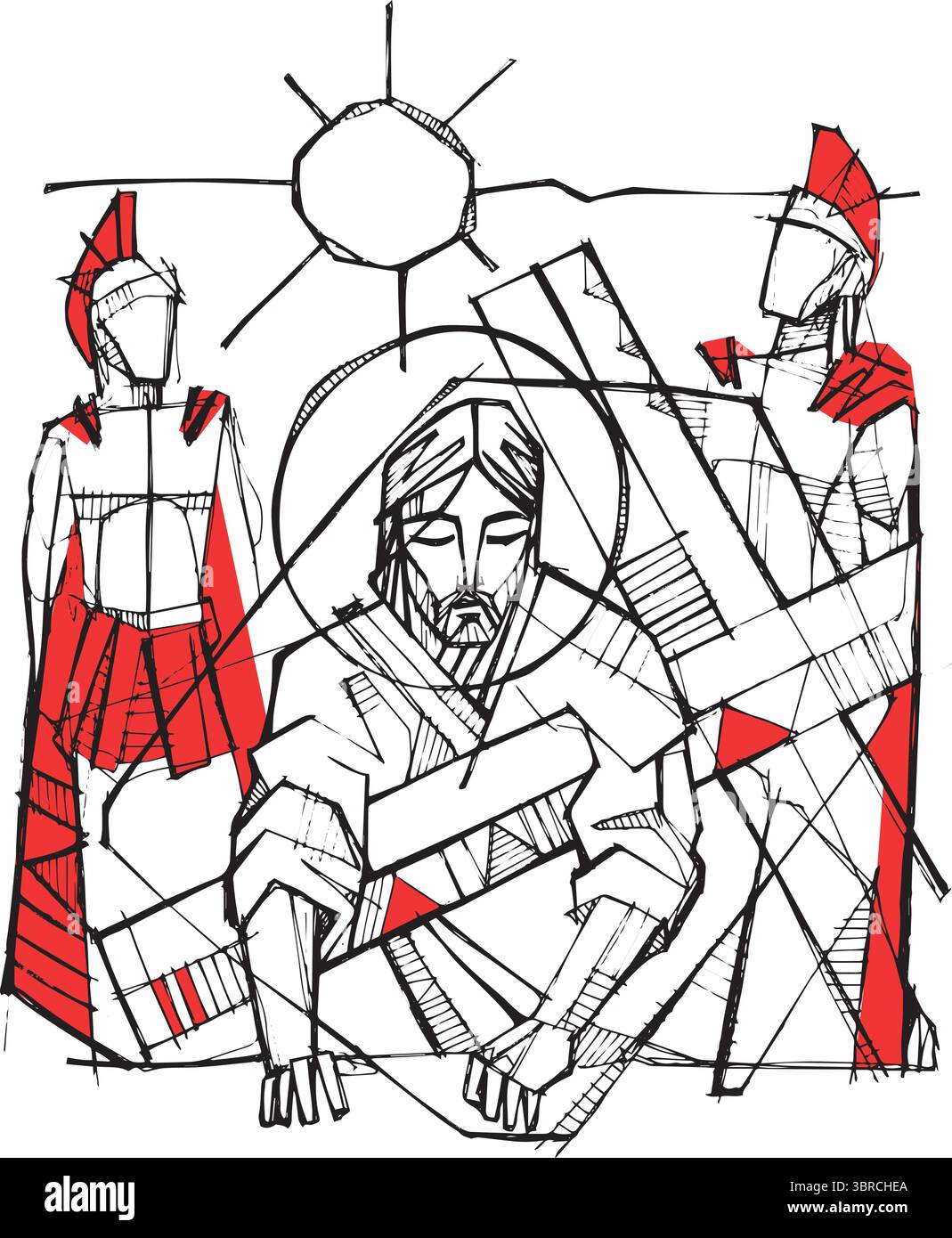 The cross of suffering Stock Vector Images - Alamy