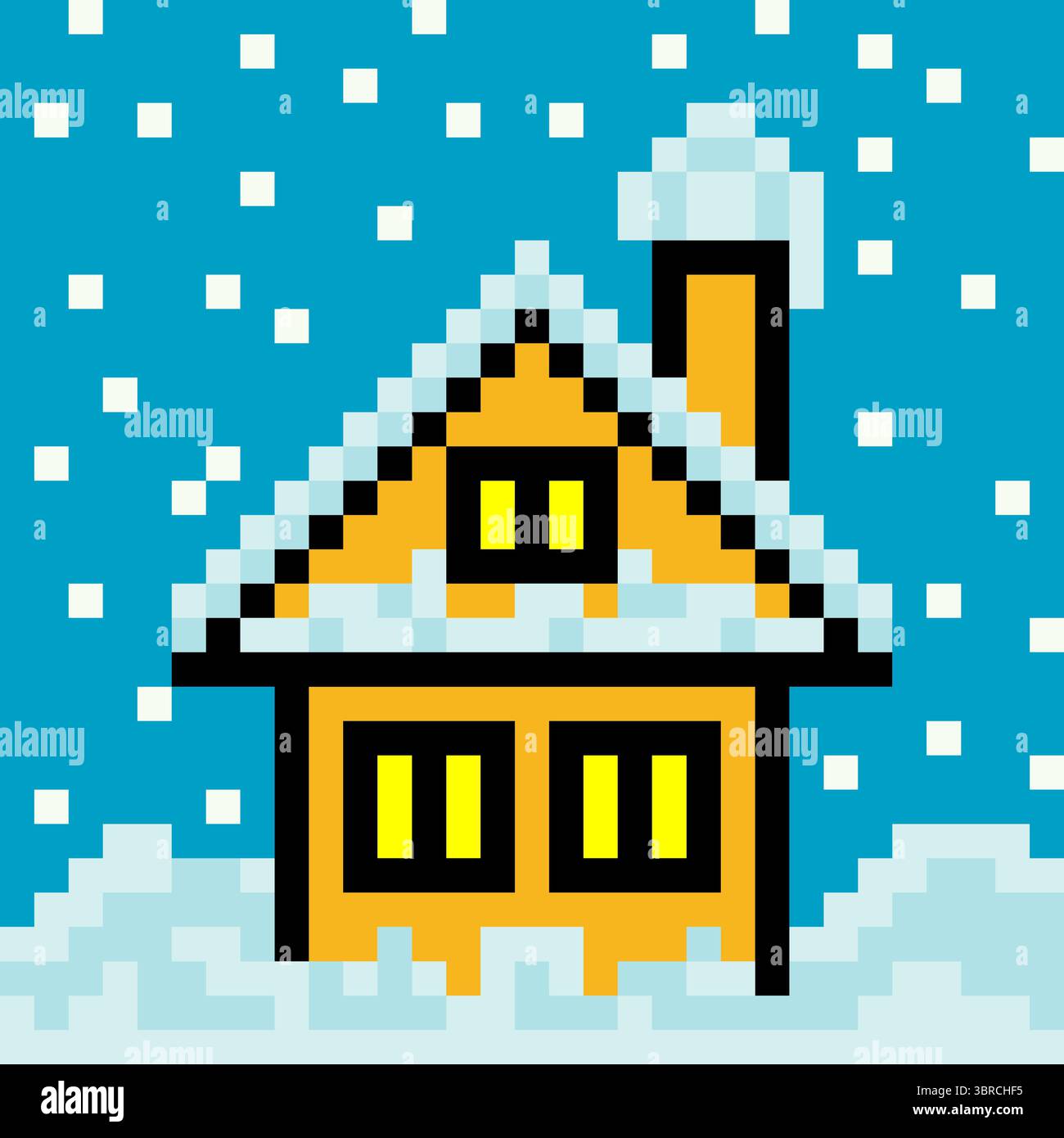 Pixel art new years Stock Vector Images - Alamy