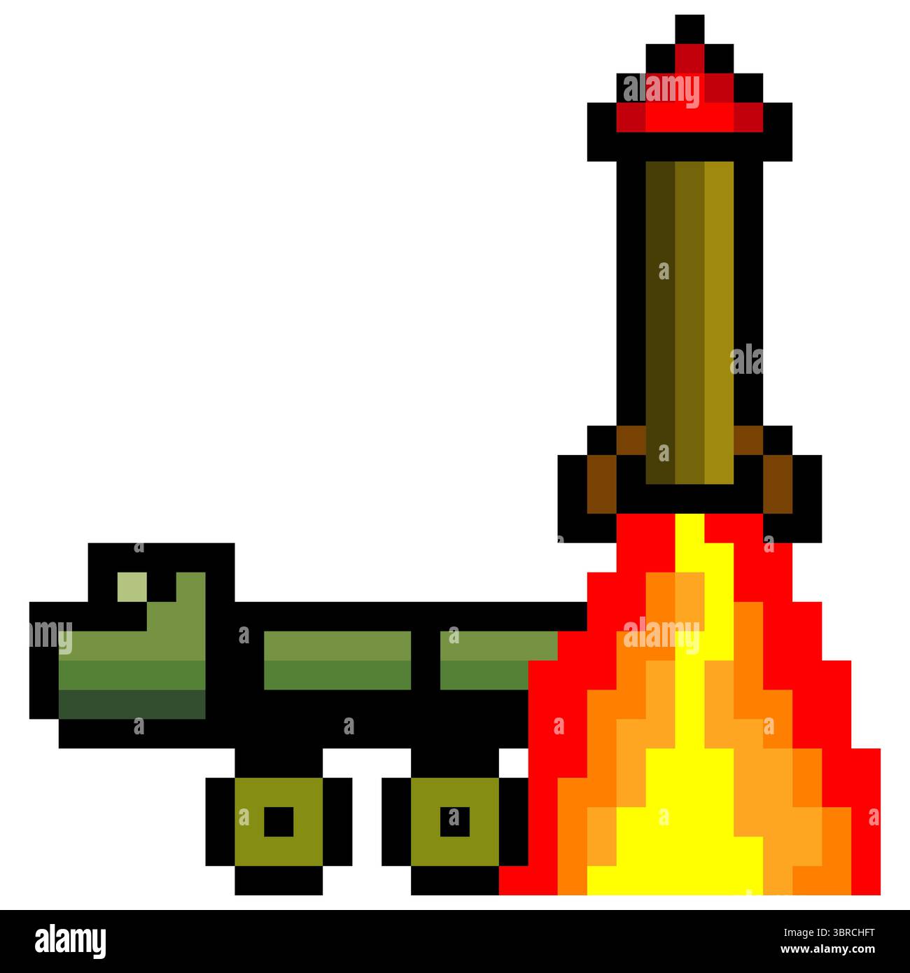 Missile launcher truck with pixel art style Stock Vector Image & Art ...