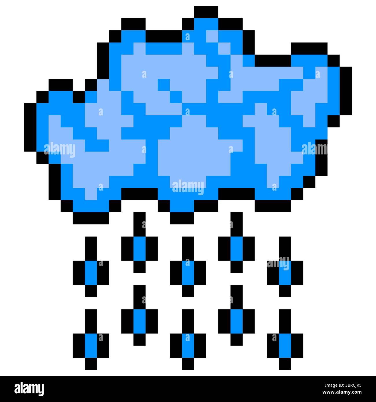 Illustration clouds raindrops Cut Out Stock Images & Pictures - Alamy