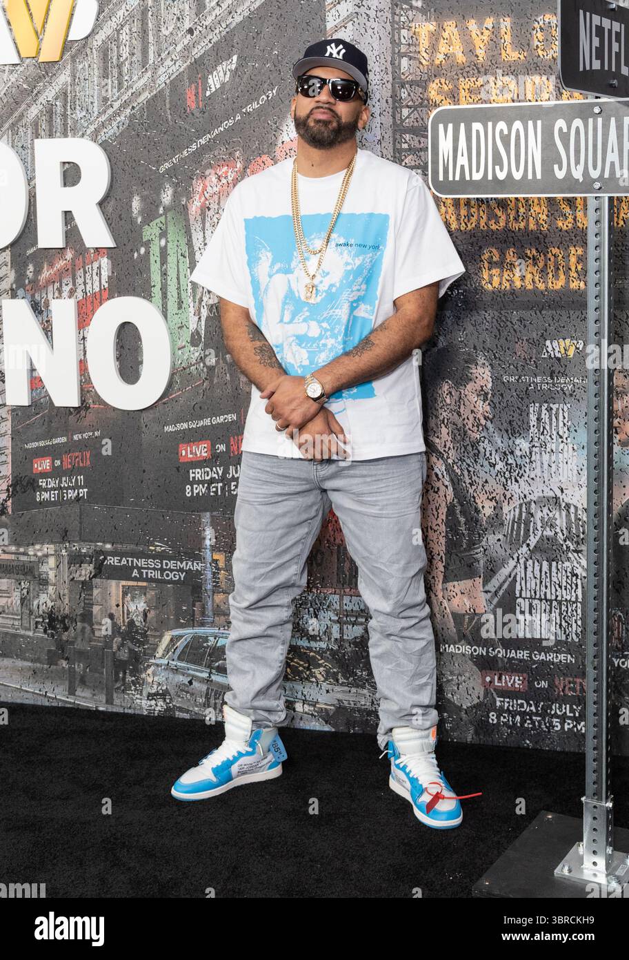 New York, NY, July 11, 2025: The Kid Mero arrives for Katie Taylor vs ...