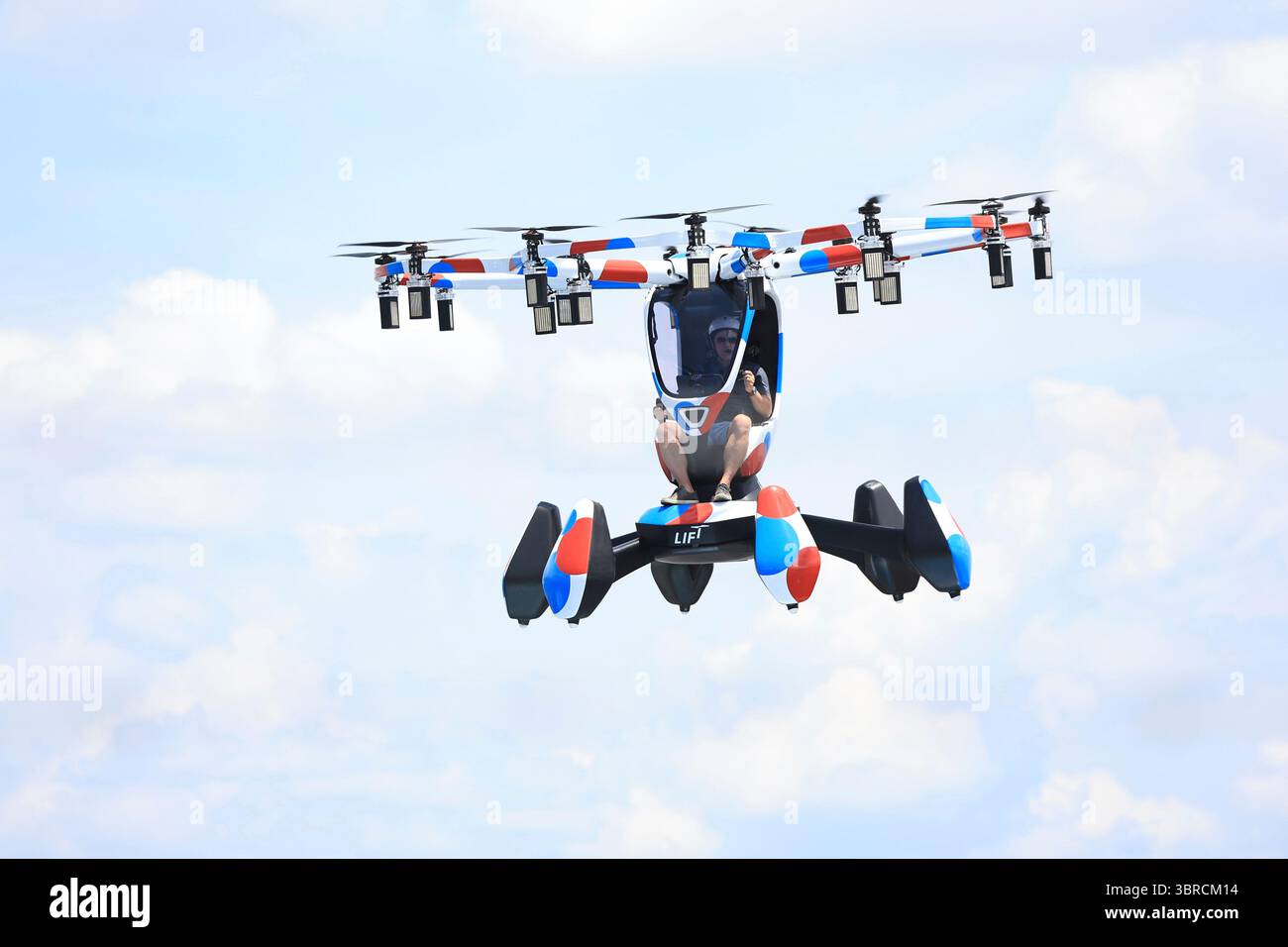 The Hexa, an aircraft made by Lift Aircraft, a US company, soars ...