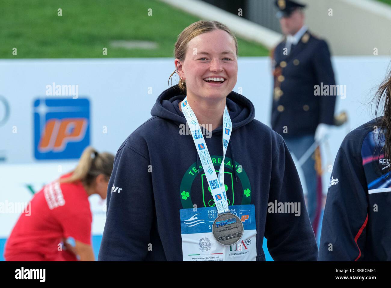 Mona McSharry of Ireland is seen during Podium of Women 200m ...
