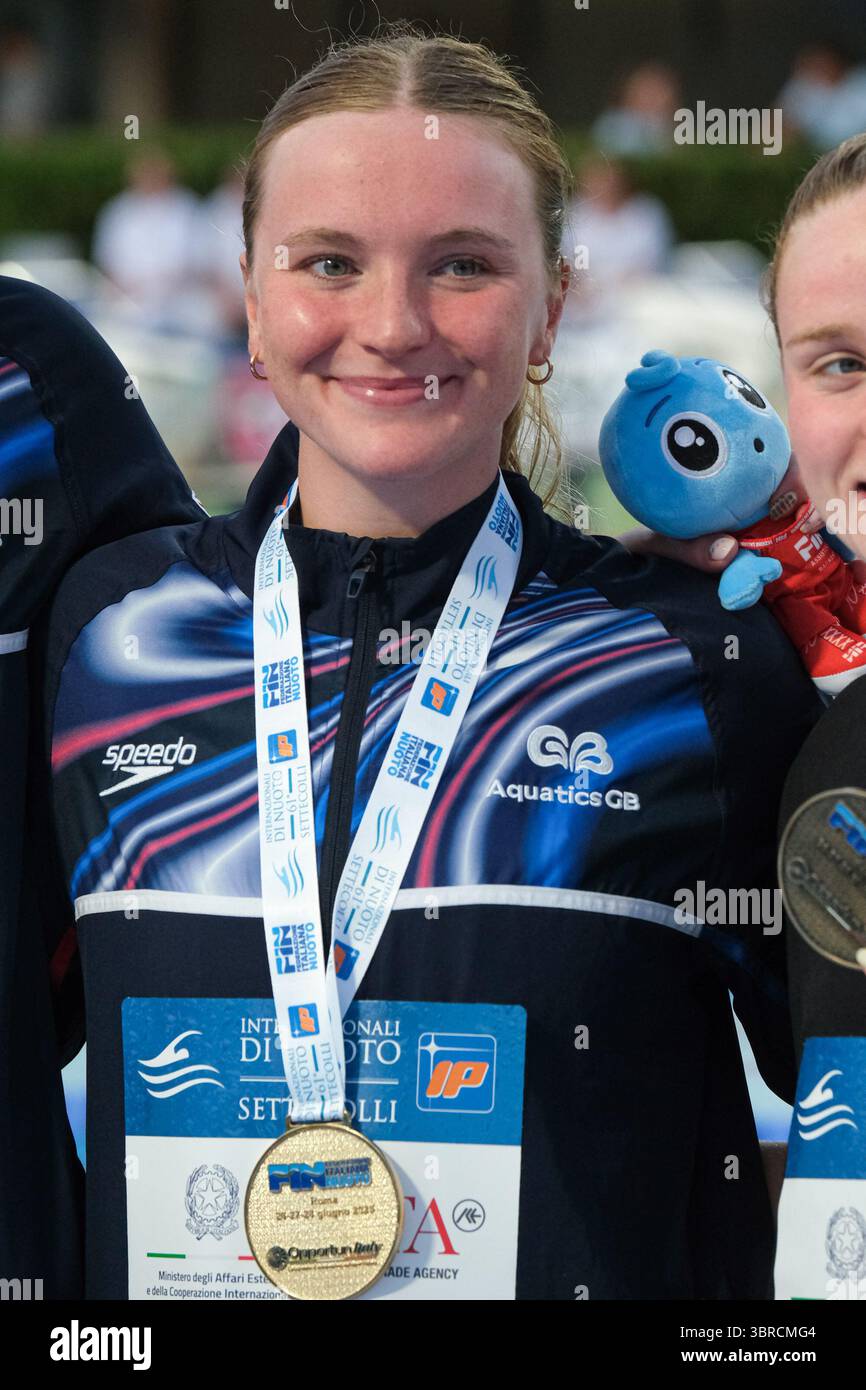 Abbie Wood of Great Britain is seen during Podium of Women 200m ...