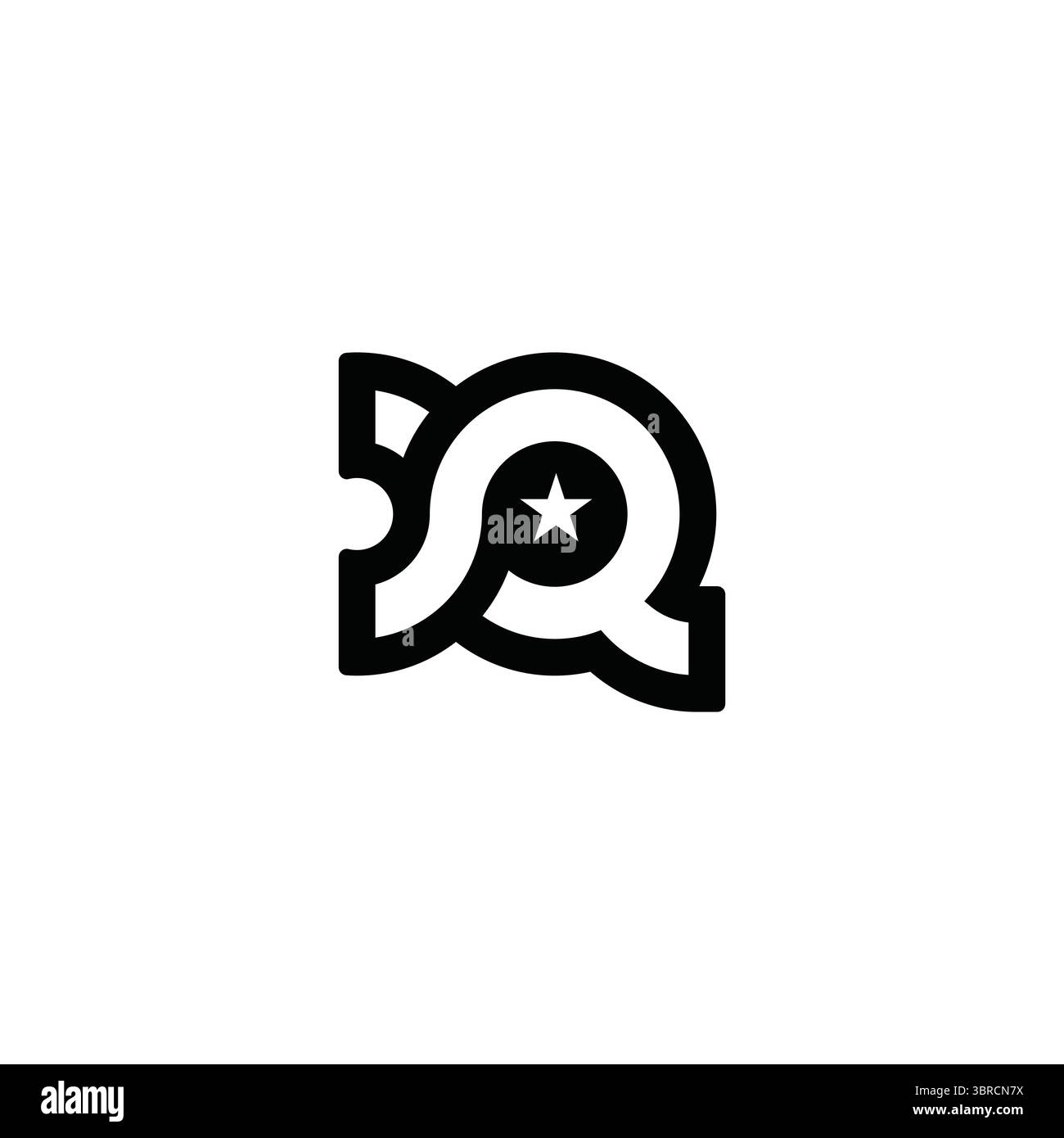 Minimalist XQ QX Star Monogram Icon Logo for Timeless Branding Stock ...