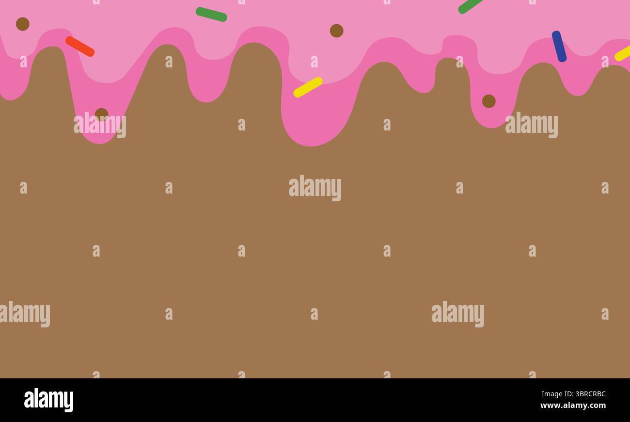 Dripping Pink Glaze with Sprinkles Background Stock Vector Image & Art ...