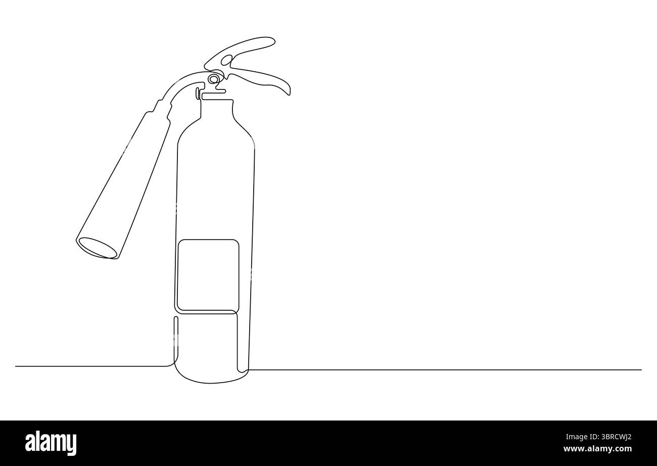 Fire extinguisher single line drawing, Single Line Drawing of a Fire ...