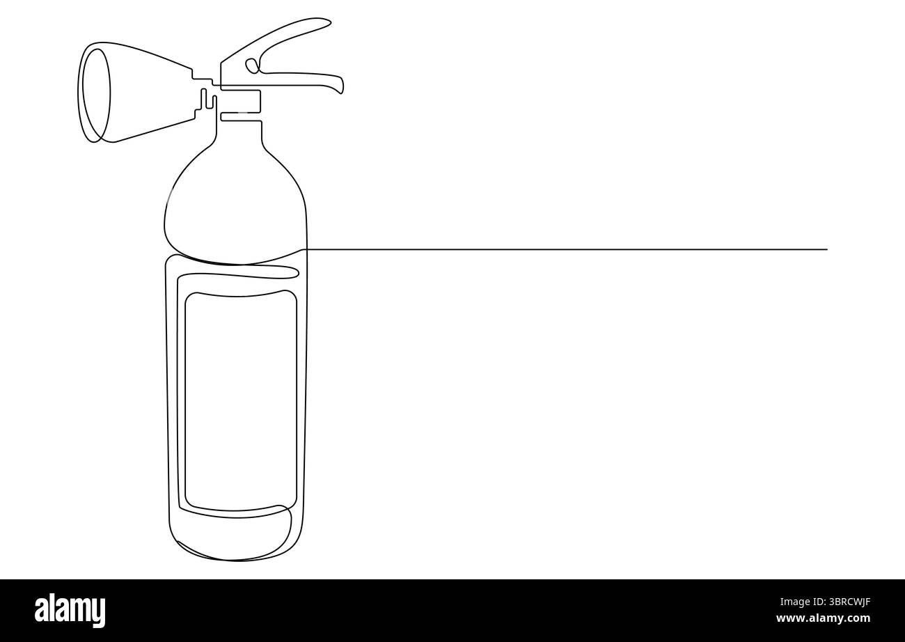 Fire extinguisher single line drawing, Single Line Drawing of a Fire ...