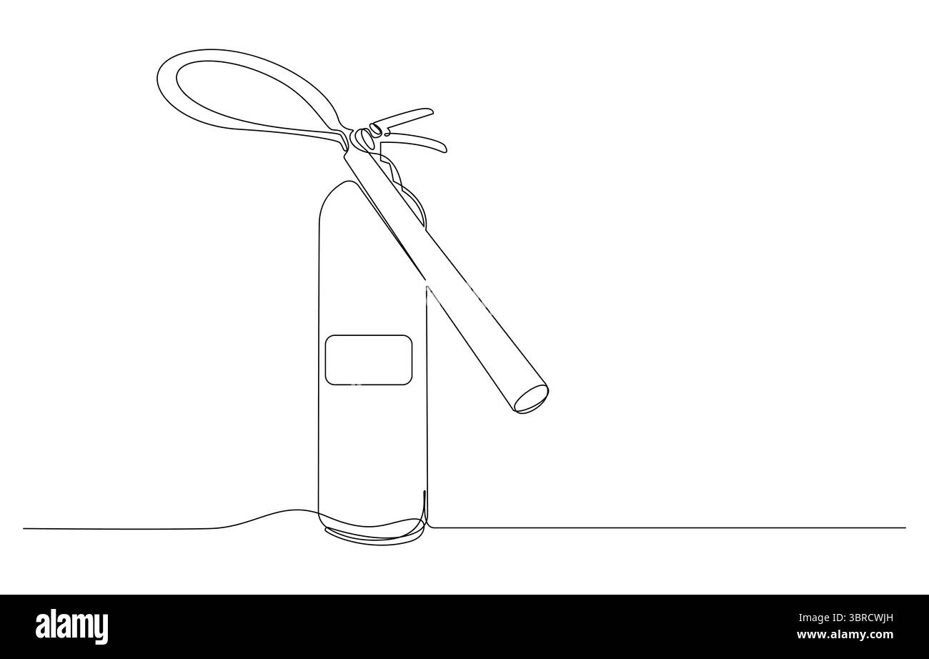 Fire extinguisher single line drawing, Single Line Drawing of a Fire ...