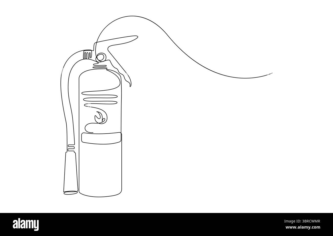 Fire extinguisher single line drawing, Single Line Drawing of a Fire ...