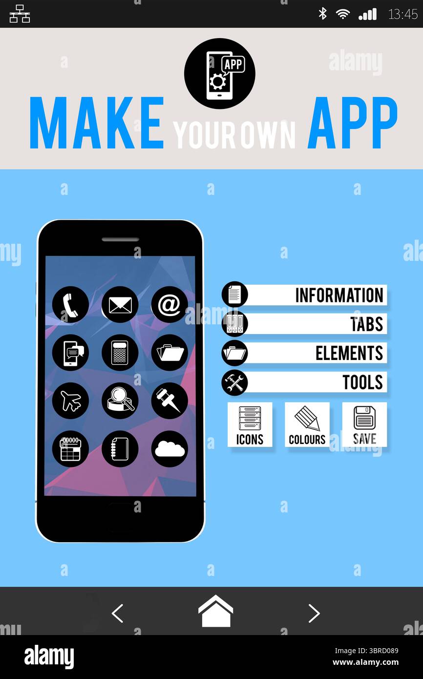 Make your own app smartphone Stock Photo - Alamy