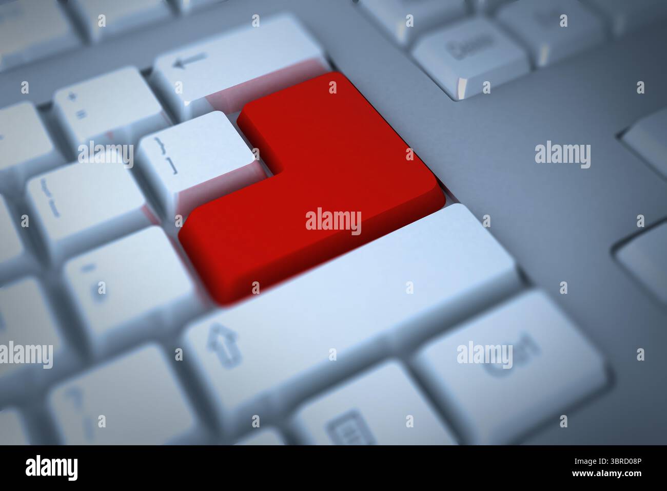Red enter key on keyboard Stock Photo - Alamy
