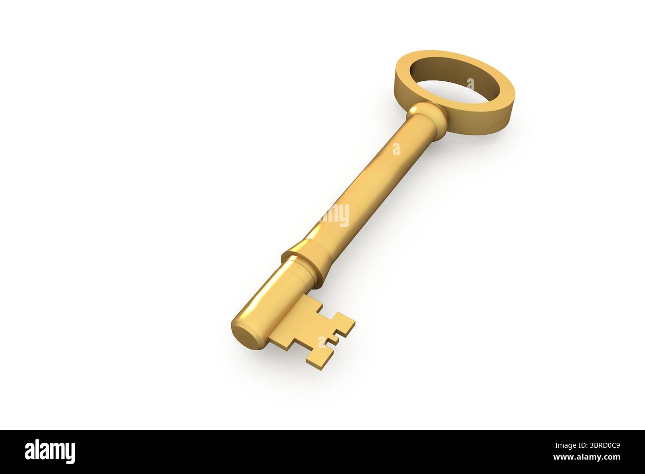 Digitally generated shiny gold key Stock Photo - Alamy