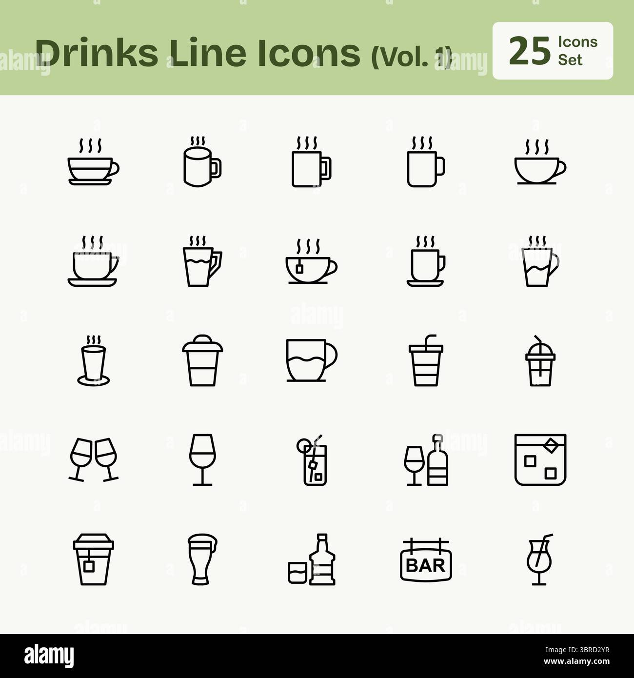 Cold coffee drink cocktail Stock Vector Images - Alamy