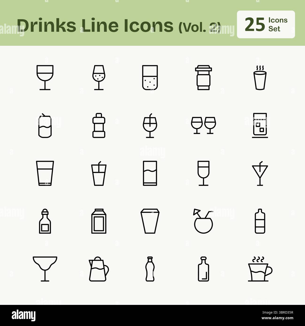 Reusable bottle water line Stock Vector Images - Alamy