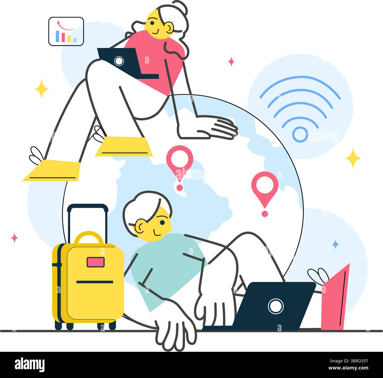 Freelancing working Cut Out Stock Images & Pictures - Alamy