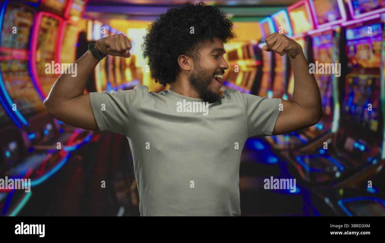 Man flexing muscles enthusiasm in hi-res stock photography and images ...