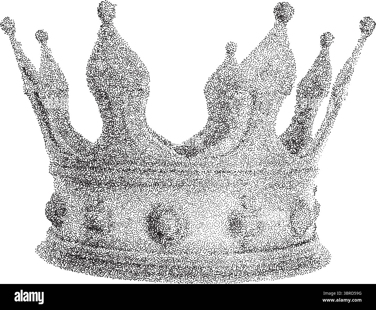 Vintage photocopy crown. Black and white xerox texture with grainy ...