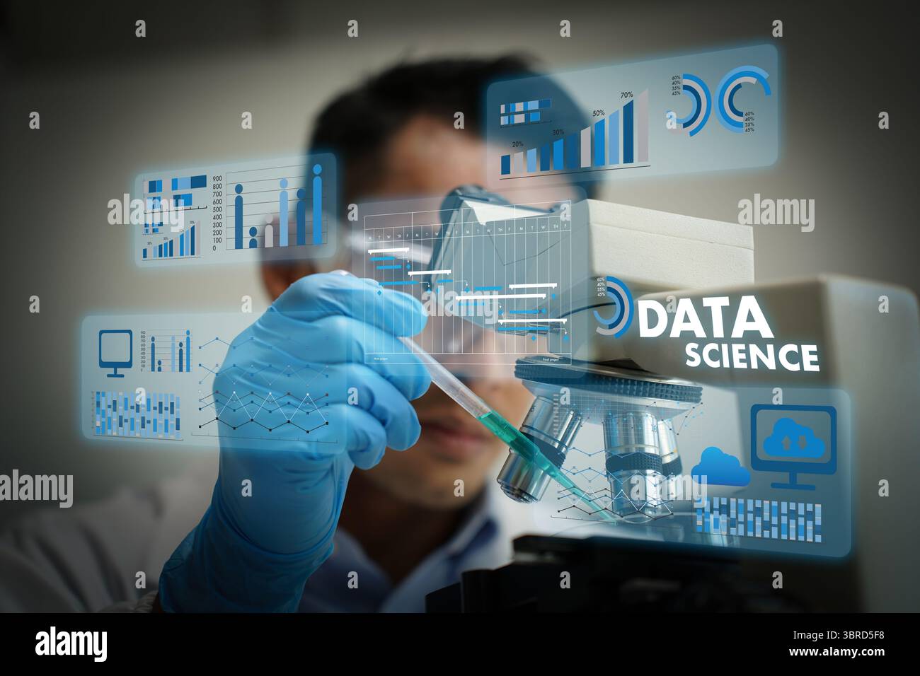 A data science scientist working with data analysis and research ...