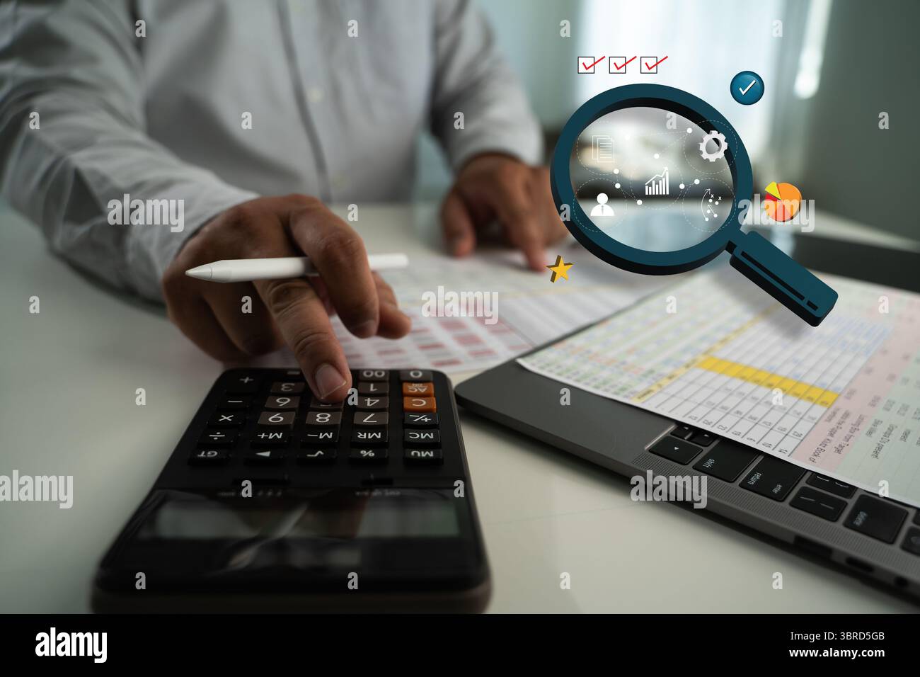 Data graphs charts overlay person hi-res stock photography and images ...