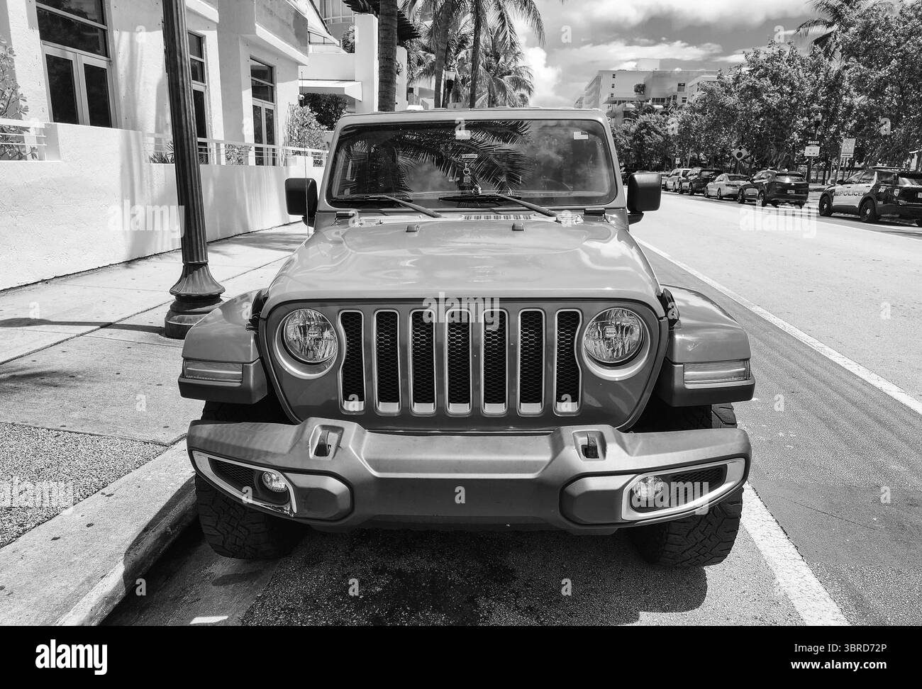 Miami Beach, Florida USA - June 8, 2024: 2018 Jeep Wrangler Unlimited ...