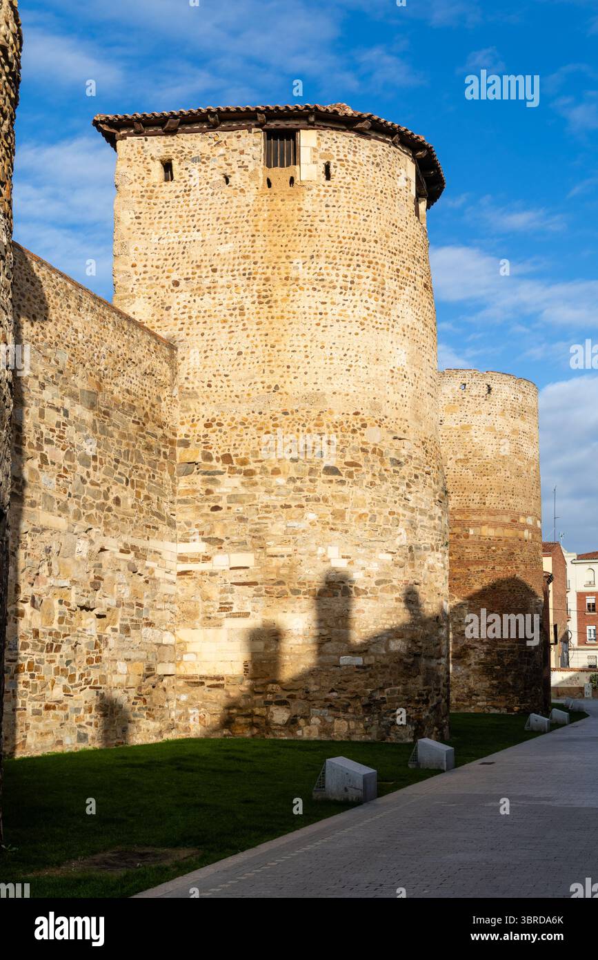 Ancient Roman walls that protected access to the historic center of the ...