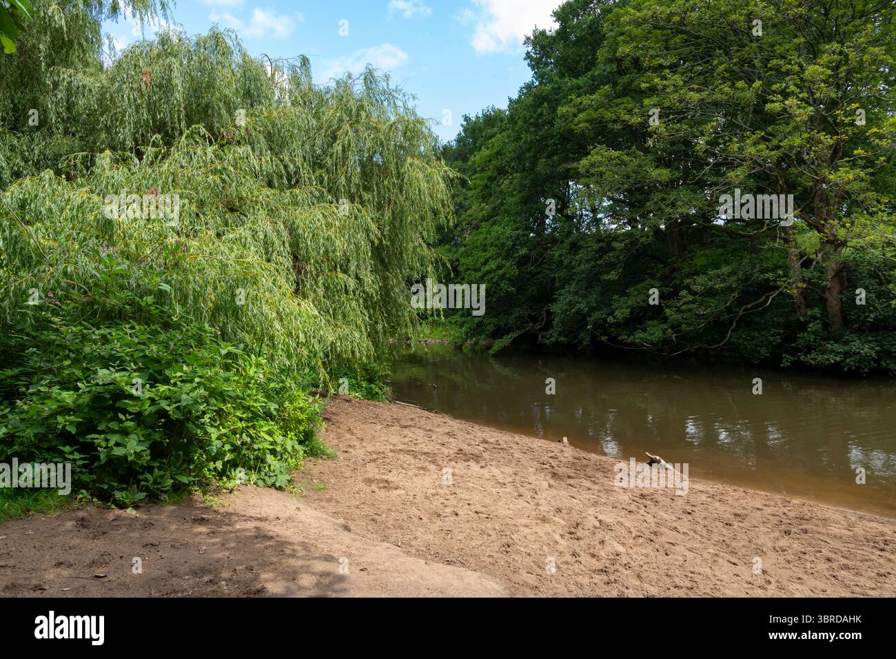 The river Goyt at Woodbank Park in Stockport, Greater Manchester ...