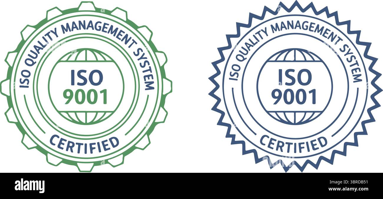 Set of International Organization for Standardization stamp 9001 Set of ...