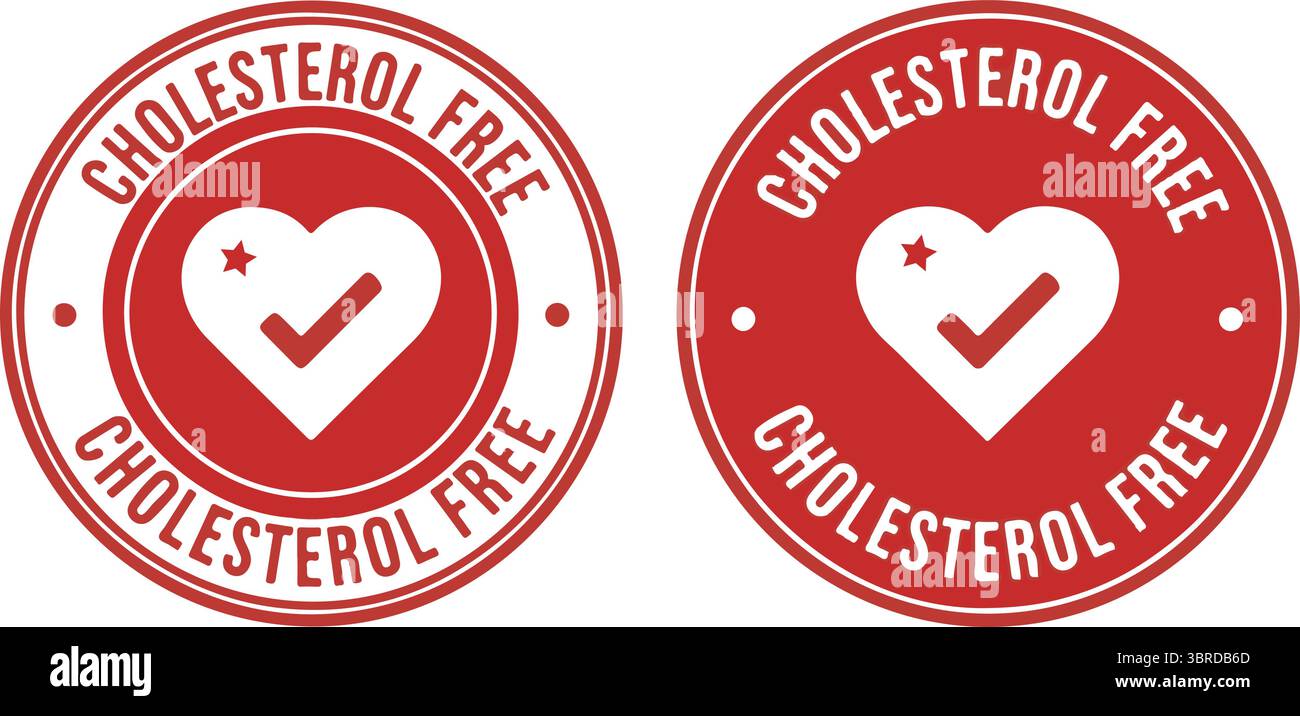 Cholesterol free logo badge vector. Suitable for product label Stock ...