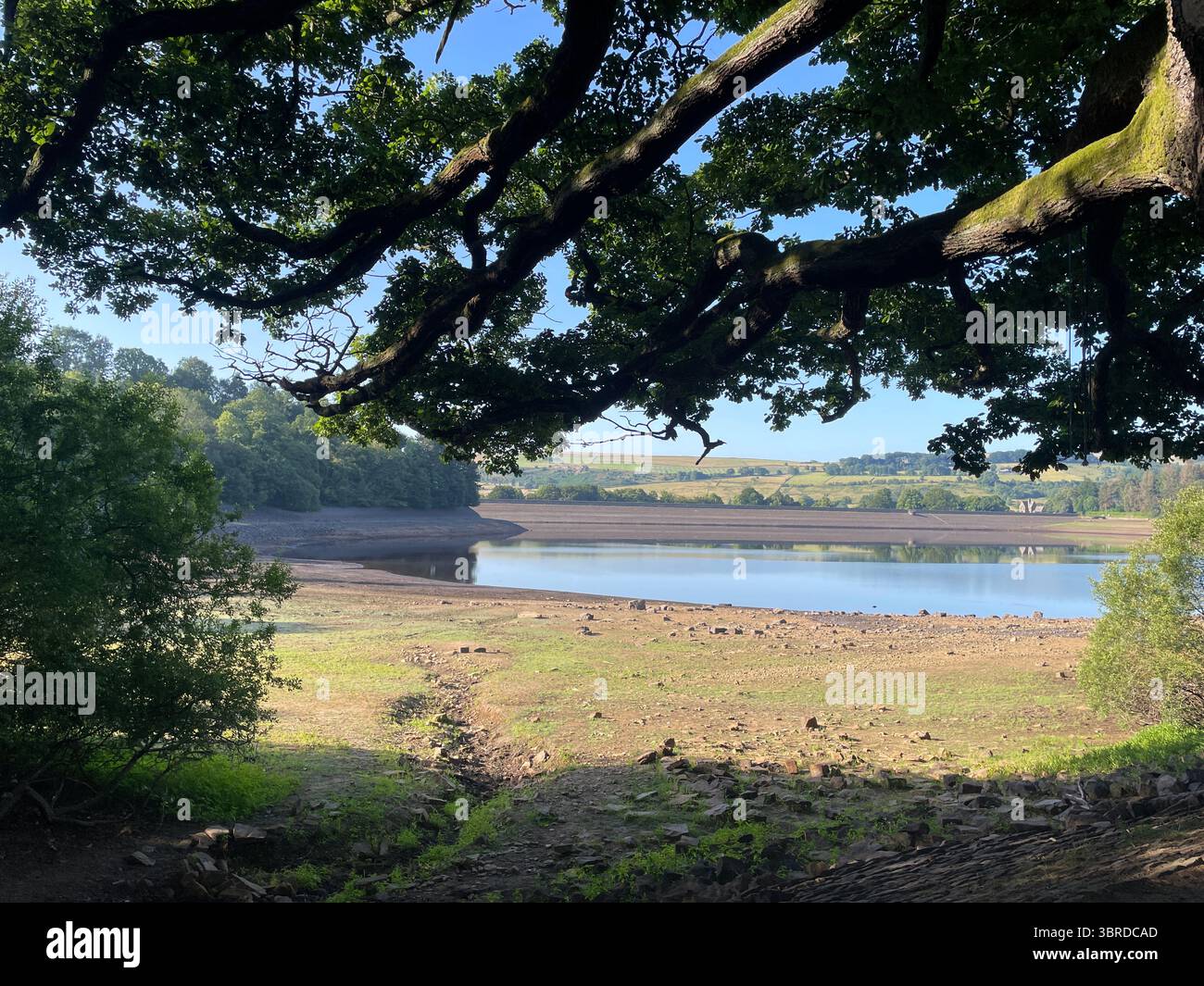 Low water levels at Yorkshire Water's Agden Reservoir, near Sheffield ...