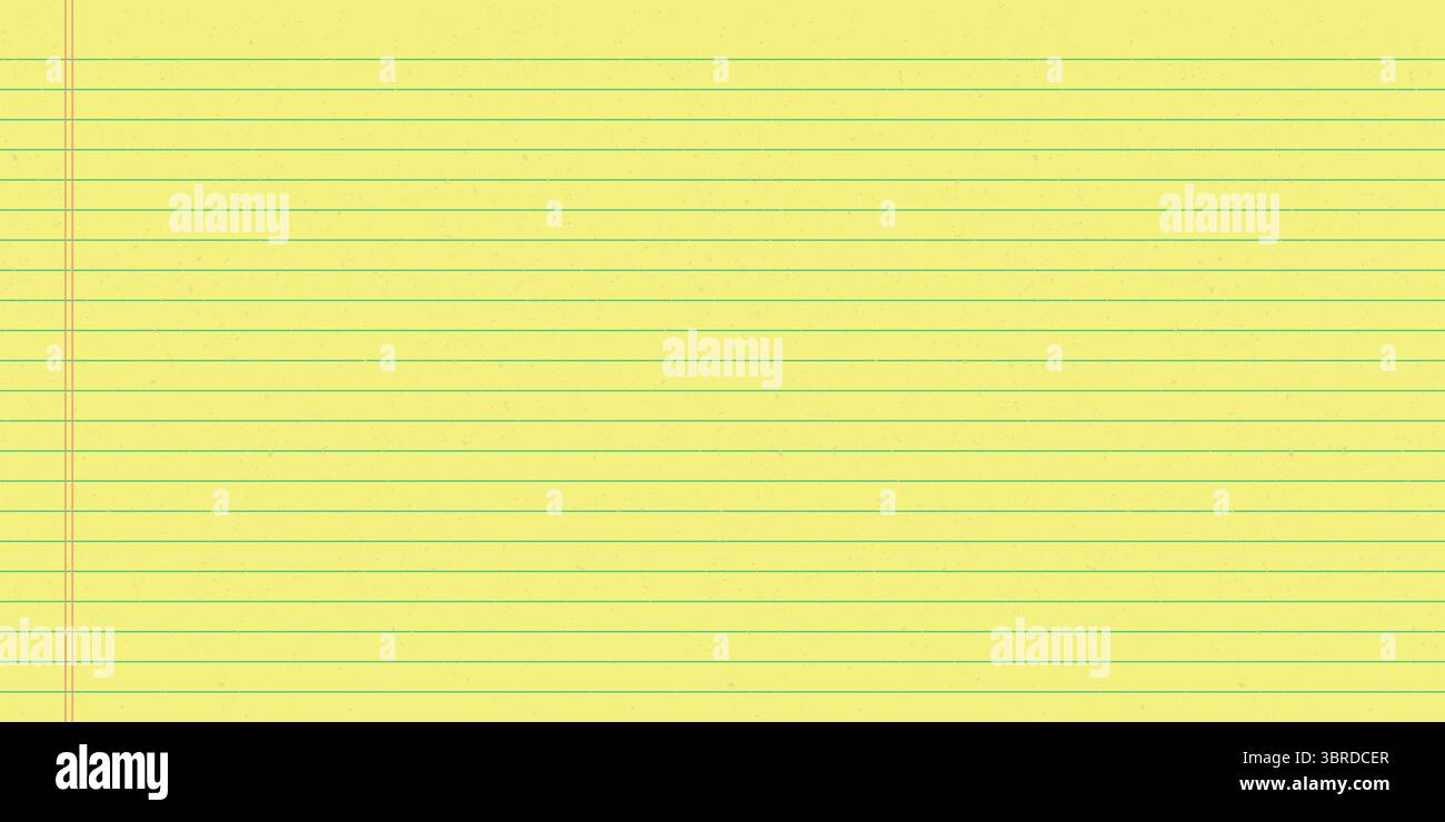 Yellow legal pad with blue lines and red margin. Lined paper template ...