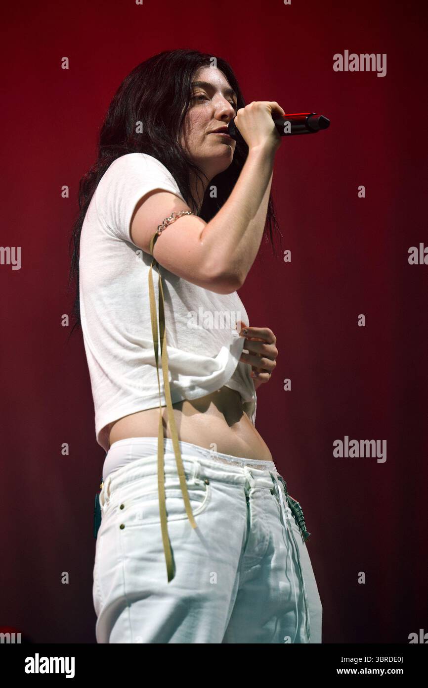 Lorde Performing live at the Glastonbury Festival 2025 on 27 June 2025 ...